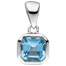 Kettenanh&auml;nger Jobo "Anh&auml;nger mit Blautopas", silber (silber 925), Schmuckanh&auml;nger, Damen, Silber 925 (Sterlingsilber), Kettenanh&auml;nger, 925 Silber