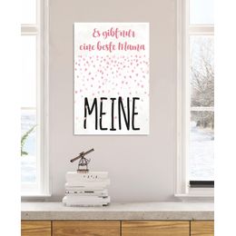 Metallbild queence "Beste Mama", pink (farbe bild(er): pink), B:20cm H:30cm, Metall, Stahl, Bilder, Stahlschilder