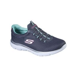 Wanderschuh Skechers "Summits", Damen, Gr. 36,5, blau (marineblau, t&uuml;rkis), Obermaterial: 100% Textilmaterial TEXMAT., Schuhe Wanderschuh