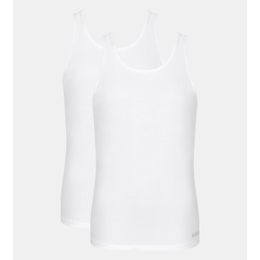 Tanktop Sloggi "men GO ABC 2.0", Herren, Gr. L, wei&szlig;, Single Jersey, Obermaterial: 95% Baumwolle, 5% Elasthan, unifarben, regular fit h&uuml;ftlang, Rundhals, Tops Tanktop, Rundhalsausschnitt, &auml;rmellos, Regular Fit, Baumwollmischung