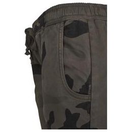 Cargohose Urban Classics "Urban Classics Damen Ladies Camo Jogging Pants", Damen, Gr. XL, US-Gr&ouml;&szlig;en, schwarzcamouflage, 98% Baumwolle, 2% Elasthan, normal, Hosen Cargohose