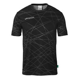 Trainingsshirt Uhlsport "Trainings-T-Shirt Prediction Kids", M&auml;dchen, Gr. 116, schwarz, Obermaterial: 100% Polyester Pol. recyc.., Shirts