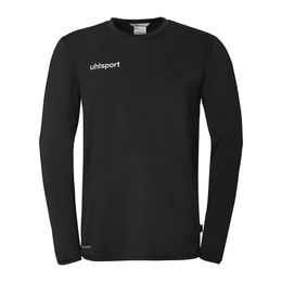 Trainingsshirt Uhlsport "Sweatshirt Essential Kids", M&auml;dchen, Gr. 128, schwarz (schwarz, wei&szlig;), Obermaterial: 100% Polyester Pol. recyc.., Shirts