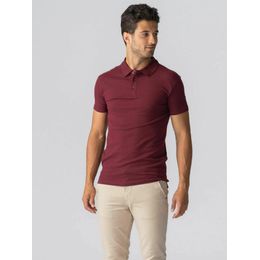 Kurzarmhemd TEESHOPPEN "TEESHOPPEN Polo shirt Muscle Polo", Herren, Gr. L, Normalgr&ouml;&szlig;en, bordeaux, Obermaterial: 92% Baumwolle, 8% Elasthan, Hemden