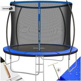 TecTake&reg; Trampolin, &Oslash; 305 cm, GS-zertifiziert, Randabdeckung, inklusive Einstiegsleiter