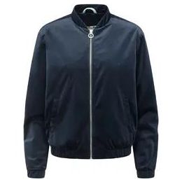 Bomberjacke Ragwear "Velvetie", Damen, Gr. S (36), navy, Samt, Obermaterial: 100% Polyester. Innenfutter: 100% Polyester, l&auml;ssig geschnitten h&uuml;ftlang, hoch geschlossener Ausschnitt, B&uuml;ndchen, Jacken Bomberjacke, Modische Blousonjacke aus kuscheligem Samt