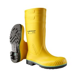 Sicherheitsstiefel Dunlop "Sicherheitsstiefel A4422B1.ESD Acifort Heavy Duty full safety ESD" Gr. 39, gelb (gelb, gr&uuml;n, schwarz), 39, Obermaterial: 100% Textilmaterial TEXMAT., Schuhe