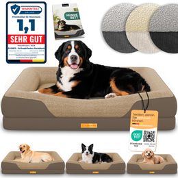 ELONEO Orthop&auml;disches Hundebett, Braun - Gr&ouml;&szlig;e XL