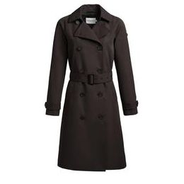 Trenchcoat Khujo "RULA2", Damen, Gr. S, dunkelgrau, Web, 65% Baumwolle, 35% Polyester, unifarben, regular fit h&uuml;ftlang, Raglan&auml;rmel abgesteppte Kante mit Kn&ouml;pfen, M&auml;ntel
