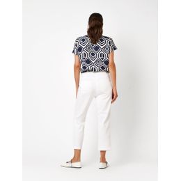 3/4-Hose Toni, Damen, Gr. 44, N-Gr, wei&szlig;, Web, Obermaterial: 77% Baumwolle, 20% Polyamid, 3% Elasthan, unifarben, 3/4-L&auml;nge, Hosen, mit Stretch