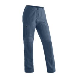 Outdoorhose Maier Sports "Nicolina", Damen, Gr. 18, Kurzgr&ouml;&szlig;en, blau (jeansblau), 100% Polyamid, Hosen Outdoorhose, Damen Zip-Off Wanderhose, schnelltrocknende Trekkinghose, Regular Fit