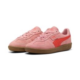 Sneaker Puma "PALERMO", Damen, Gr. 39, rosy outlook, gum, Leder, mehrfarbig, Schuhe Sneaker, f&uuml;r Alltag, aus Leder, mit Schn&uuml;rverschluss