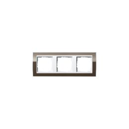 GIRA Abdeckrahmen 3fach klar braun 0213763)