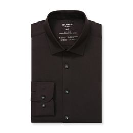 Businesshemd OLYMP "No. Six 24/Seven super slim", Herren, Gr. 37, N-Gr, schwarz, Web, Obermaterial: 92% Baumwolle, 8% Elasthan, sehr schmal, Hemden, in bequemer Jersey-Qualit&auml;t