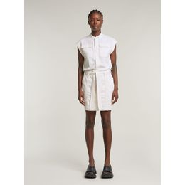 G-Star Raw Bodykleid G-STAR "Cap Sleeve Pocket Dress", Damen, Gr. L, Normalgr&ouml;&szlig;en, lt chalk gd, Obermaterial: 50% Baumwolle, 50% Baumwolle, Kleider