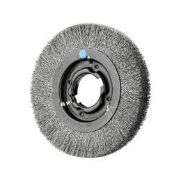 Pferd TOOLS Rundb&uuml;rste breit ungezopft RBU &Oslash;200x25xvariable Bohrung Edelstahl-Draht-&Oslash;0,30 Schleifbock (43506102)