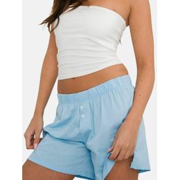 Shorts ITS MAY "ITS MAY Shorts Milo", Damen, Gr. XS/S, US-Gr&ouml;&szlig;en, blau, Obermaterial: 100% Baumwolle, Hosen Shorts