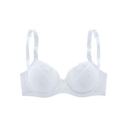 B&uuml;gel-BH Nuance, Damen, Gr. 105, Cup B, wei&szlig;, Spitze, Obermaterial: 56% Polyamid, 35% Polyester, 9% Elasthan, BHs B&uuml;gel-BH, aus einzigartiger Spitze in sommerlicher Optik, Dessous