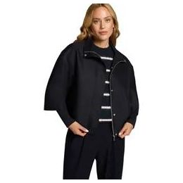 Fieldjacket Zero "Damen mit Stehkragen", Damen, Gr. 42, deep sky, Web, Obermaterial: 55% Baumwolle, 45% Polyester. Futter: 100% Polyester. F&uuml;llung:, unifarben, figurbetont, B&uuml;ndchen krempelbar, Jacken