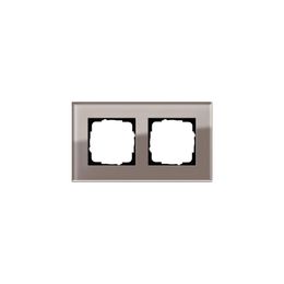 GIRA Abdeckrahmen 2fach Esprit Glas Umbra 0212122)