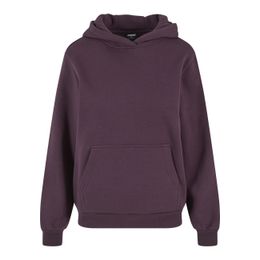 Kapuzensweatshirt Urban Classics "Urban Classics Ladies Fluffy Hoody", Damen, Gr. 3XL, plumlila, 70% Baumwolle, 30% Polyester, unifarben, Sweatshirts