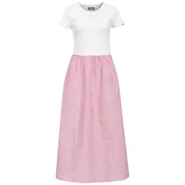 Gina Damen Kleid mit Seersucker-Struktur