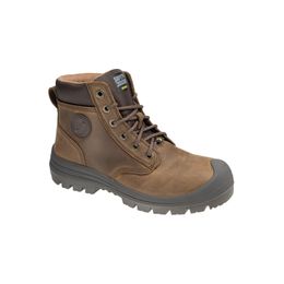 Sicherheitsschuh SAFETY JOGGER WORKS "Dakar Leather" Gr. 40, braun (dunkelbraun), 40, Obermaterial: 100% Synthetik synthetic., Schuhe