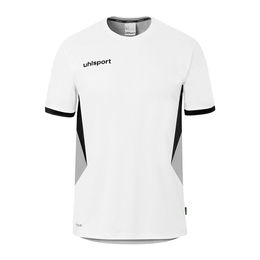 Trainingsshirt Uhlsport "Trainings-T-Shirt Equipe 29 Kids", M&auml;dchen, Gr. 116, wei&szlig; (wei&szlig;, steingrau, schwarz), Obermaterial: 100% Polyester Pol. recyc.., Shirts