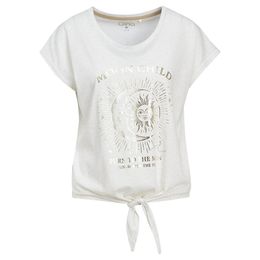 Gina Damen T-Shirt mit Knotendetail