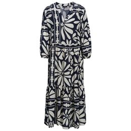 Gina Damen Maxikleid mit Allover-Muster