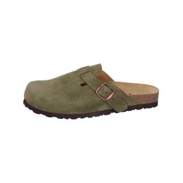 Pantolette Lico "Bioline Pantolette", Damen, Gr. 38, gr&uuml;n (oliv), Obermaterial: 50% Rindsleder Leather cow. 50% Lammleder LEL., Schuhe Pantolette