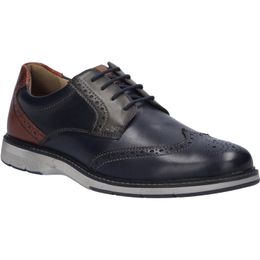 Schn&uuml;rschuh Josef Seibel "Stuart 07, ocean-multi", Herren, Gr. 45, blau (ocean, multi), Obermaterial: 100% Rindsleder Leather cow., Schuhe Schn&uuml;rschuh