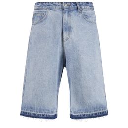 Shorts 2Y STUDIOS "2Y Studios Joran Open Hem Baggy Shorts", Herren, Gr. 29, Normalgr&ouml;&szlig;en, ice blau, 100% Baumwolle, unifarben, loose fit, Hosen Shorts