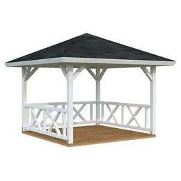 Holzpavillon Palmako "Betty", wei&szlig;, B/H/T: 386cm x 323cm x 386cm, Pavillons, BxTxH: 386x386x323 cm