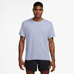 Laufshirt Nike "M NK DF UV MILER SS", Herren, Gr. M, ghost, reflective silv, Obermaterial: 100% Polyester, normal, Shirts Laufshirt
