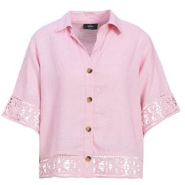 Gina Benotti Damen Leinen-Bluse mit Spitze