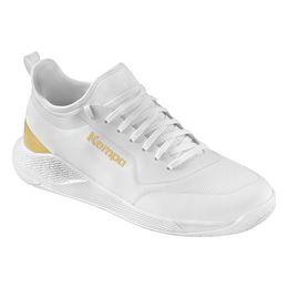 Hallenschuh Kempa "Hallen-Sport-Schuhe Kourtfly Jr", M&auml;dchen, Gr. 36, wei&szlig; (wei&szlig;, gold), Obermaterial: 100% Textilmaterial TEXMAT., Schuhe Hallenschuh