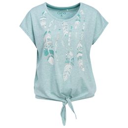 Gina Damen T-Shirt mit Knotendetail