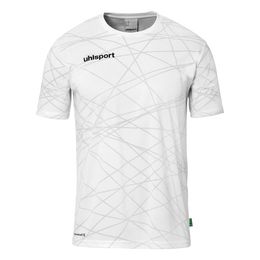Trainingsshirt Uhlsport "Trainings-T-Shirt Prediction Kids", M&auml;dchen, Gr. 116, wei&szlig;, Obermaterial: 100% Polyester Pol. recyc.., Shirts