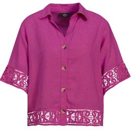 Gina Benotti Damen Leinen-Bluse mit Spitze