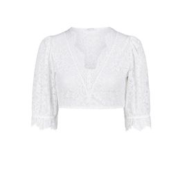 Dirndlbluse Nina von C. "Dirndl-Bluse halbarm Celine", Damen, Gr. 32, wei&szlig;, Obermaterial: 87% Polyamid PA. 13% Elasthan EL., Blusen Dirndlbluse
