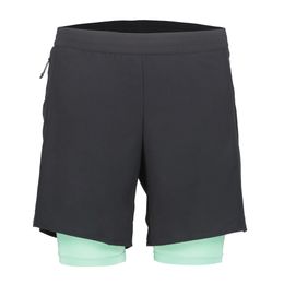 Trainingsshorts Rukka "Rukka Shorts Maaninka 2In1", Herren, Gr. L, Normalgr&ouml;&szlig;en, schwarz, Stoff, 87% Polyester, 13% Elasthan, Hosen