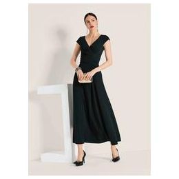 Madeleine Mode Wickelkleid MADELEINE "Abendkleid Maxikleid in Wickeloptik", Damen, Gr. 36, N-Gr, schwarz, Obermaterial: 96% Viskose CV. 4% Elasthan EL., Modern, figurbetont, V-Ausschnitt, Kleider Wickelkleid, Wickeloptik