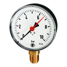 Riegler Standardmanometer, Stahlblech, G 1/2 unten, 0 - 16,0 bar, &Atilde;&tilde; 160 (158)