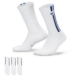 Sportsocken Nike "U NK ED ELVD CRW 3P STRIPE 144", Damen, Gr. XL (46/50), multi, color2, Obermaterial: 65% Baumwolle, 32% Polyester, 3% Elasthan, Socken Sportsocken, f&uuml;r sportliche Aktivit&auml;ten, sportlicher Stil, angenehmes Tragegef&uuml;hl