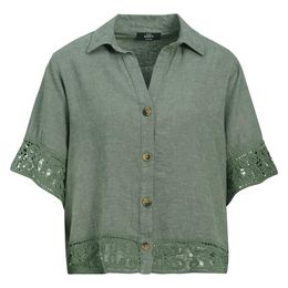 Gina Benotti Damen Leinen-Bluse mit Spitze