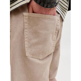 Jack & Jones PlusSize Shorts "JPSTTONY ORIGINAL 017 SHORTS MID S PLS", Herren, Gr. 42 (4XL), N-Gr, beige (crockery), Web, Obermaterial: 100% Baumwolle, JACK & JONES PLUSSIZE, unifarben, regular fit ca. Mitte Oberschenkel, Hosen Shorts, Baumwolle, regular fit