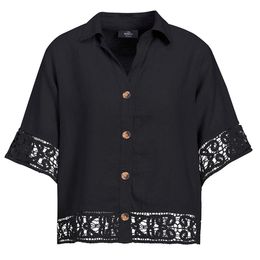 Gina Benotti Damen Leinen-Bluse mit Spitze