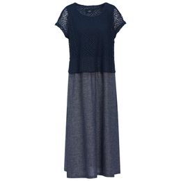 Gina Benotti Damen Leinen-Kleid mit H&auml;keloberteil