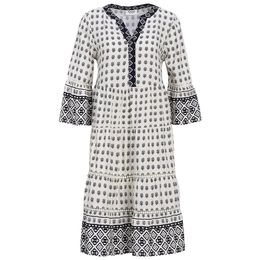 Gina Damen Tunika-Kleid mit Allover-Muster